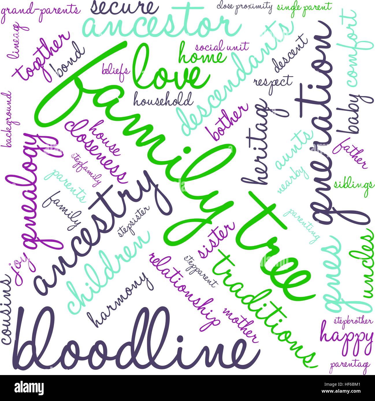 Family Tree word cloud on a white background Stock Vector Image & Art ...