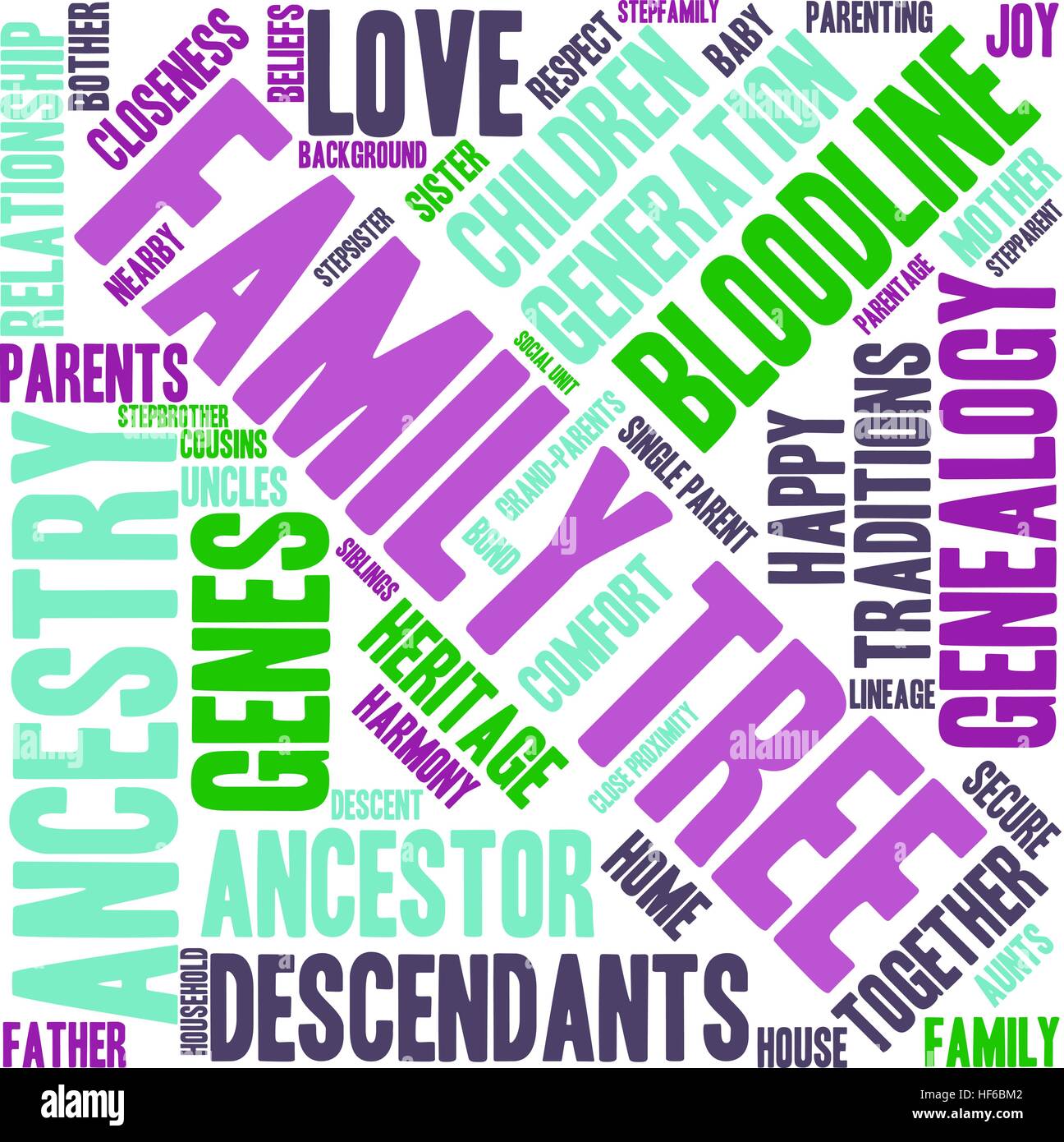 Family Tree word cloud on a white background Stock Vector Image & Art ...