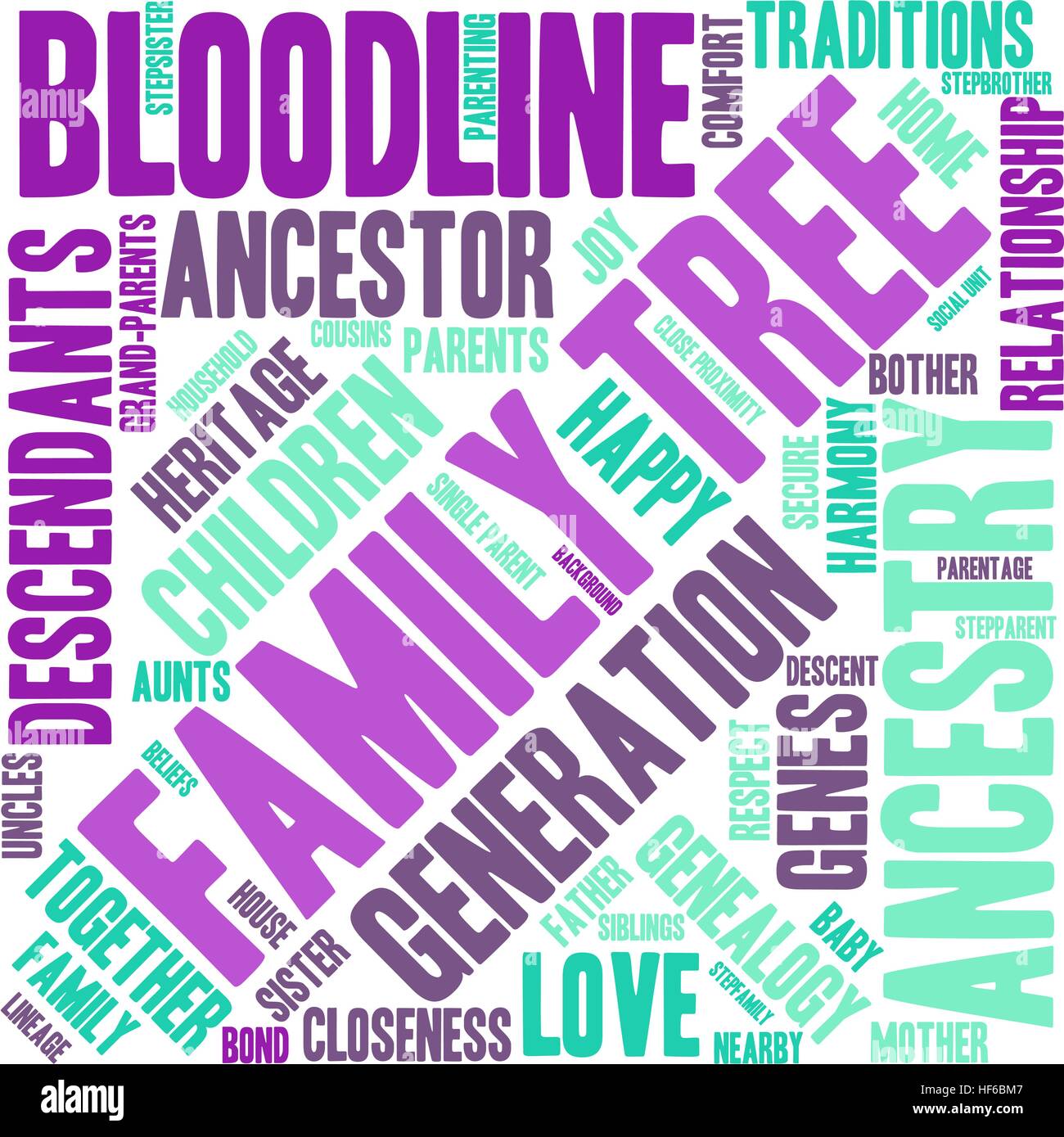 Family Tree word cloud on a white background Stock Vector Image & Art ...