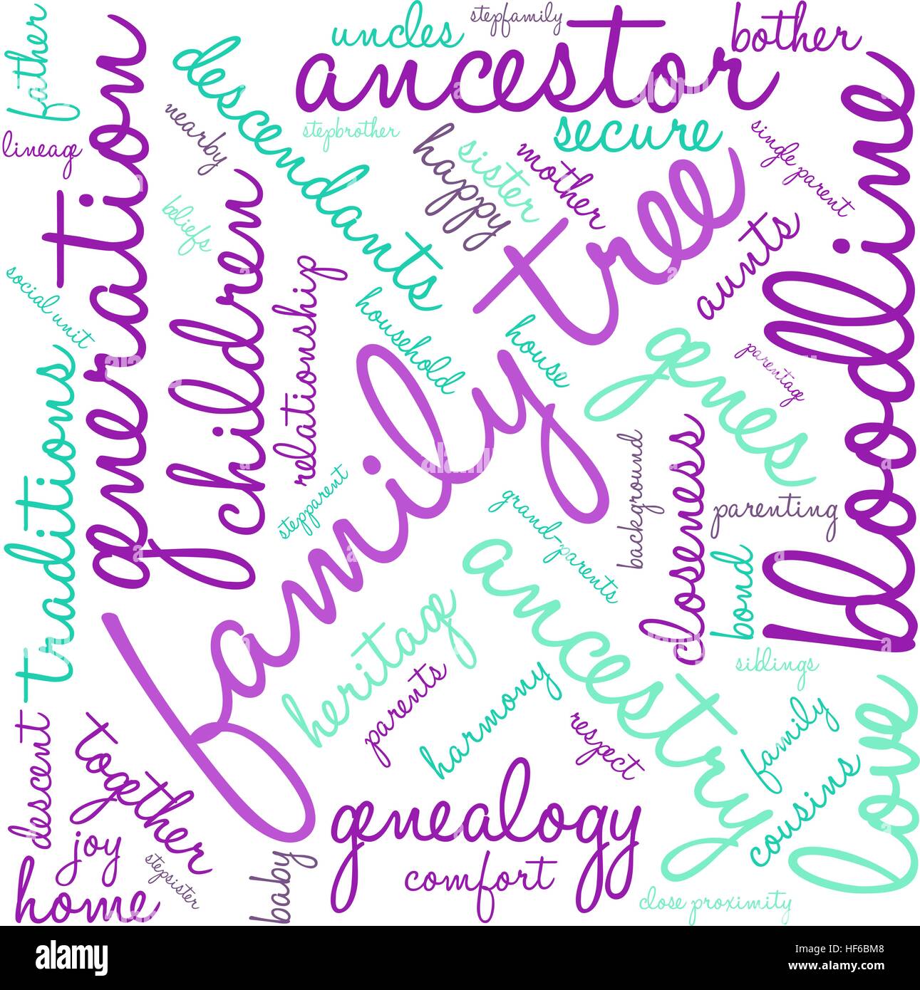 Family Tree word cloud on a white background Stock Vector Image & Art ...