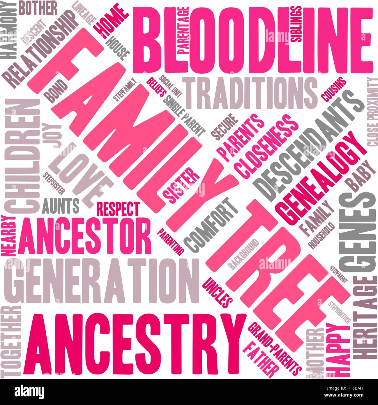 Family Tree word cloud on a white background Stock Vector Image & Art ...