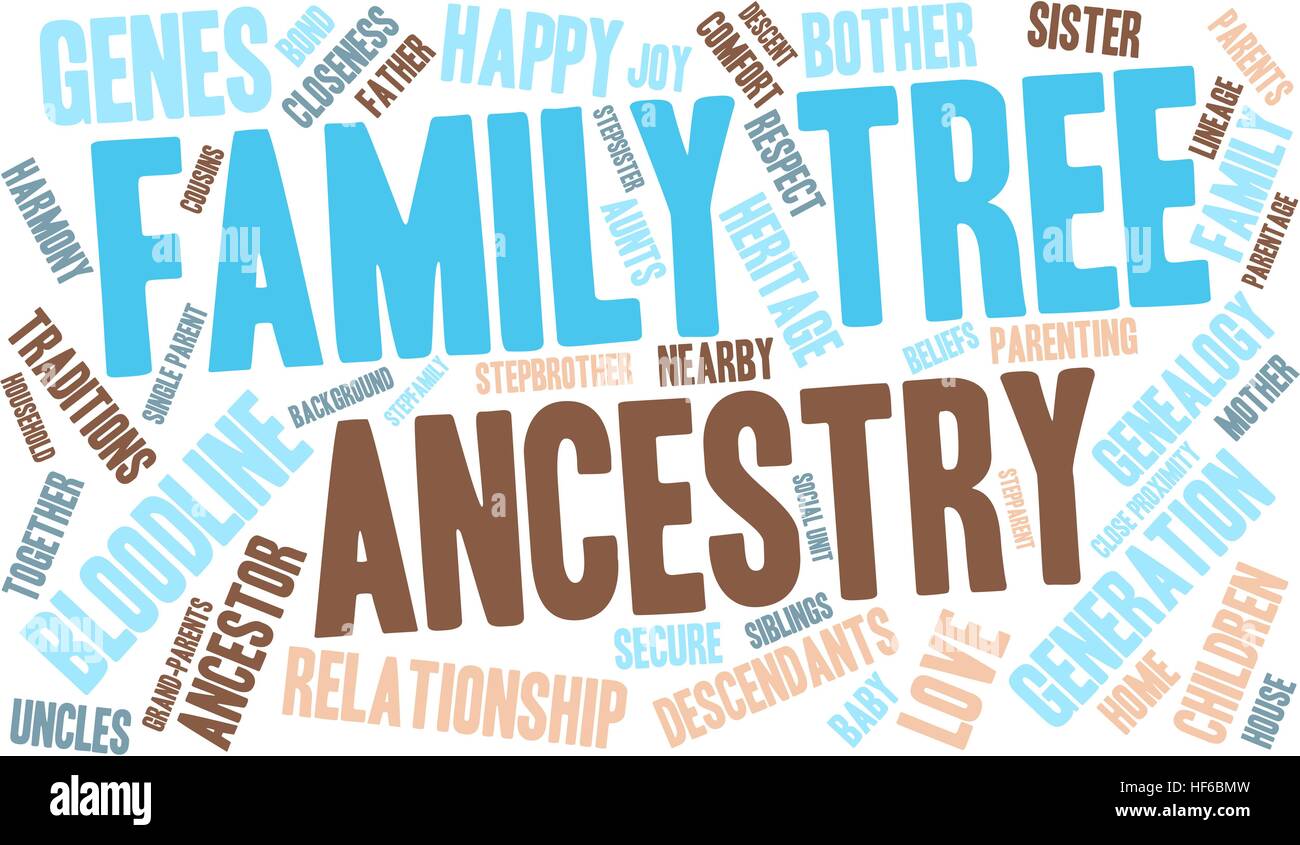 Family Tree word cloud on a white background Stock Vector Image & Art ...