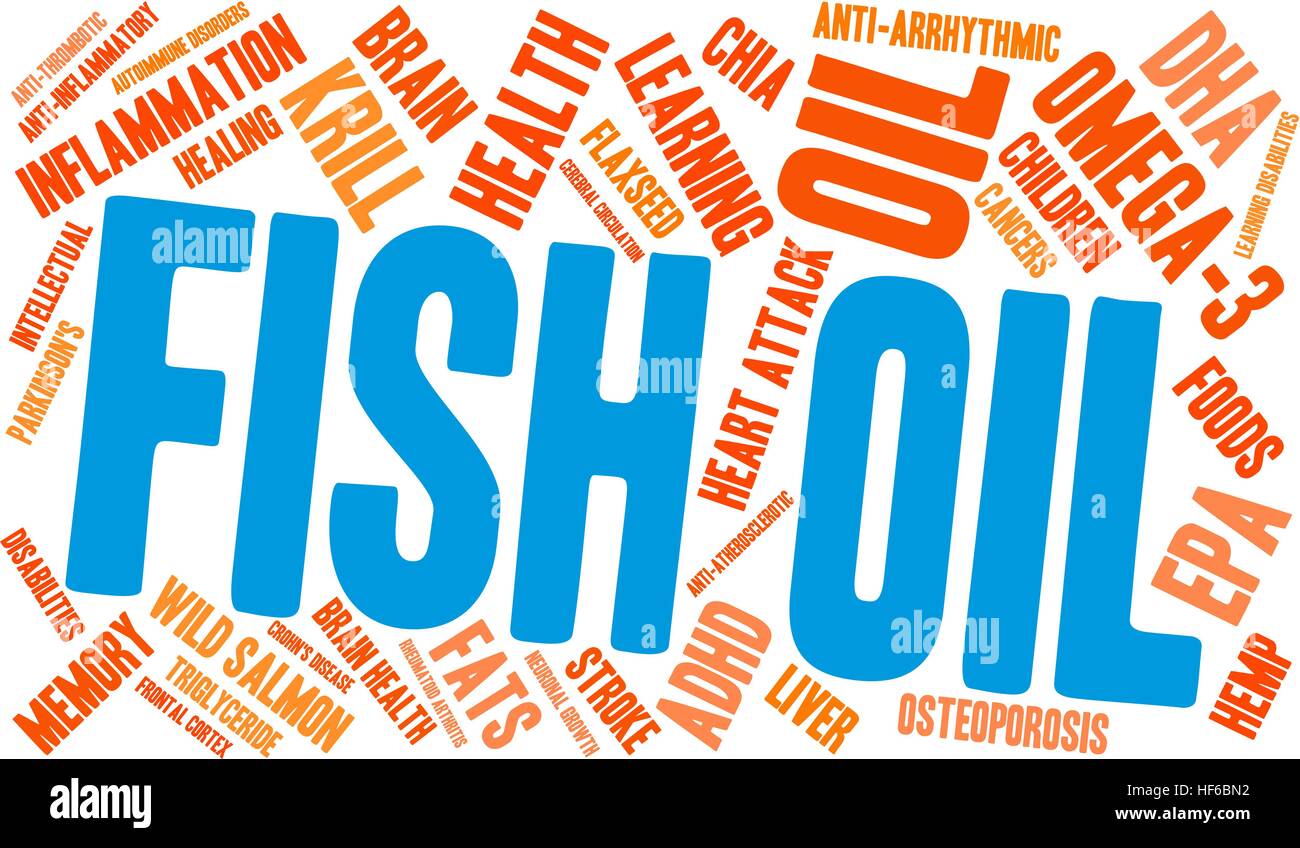 Fish Oil word cloud on a white background Stock Vector Image & Art - Alamy