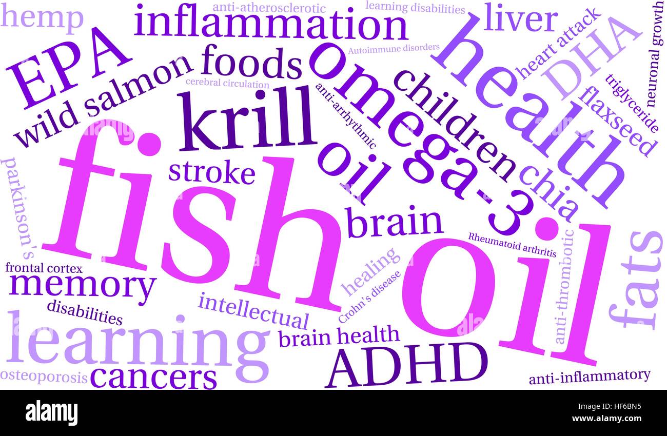 Fish Oil word cloud on a white background Stock Vector Image & Art - Alamy