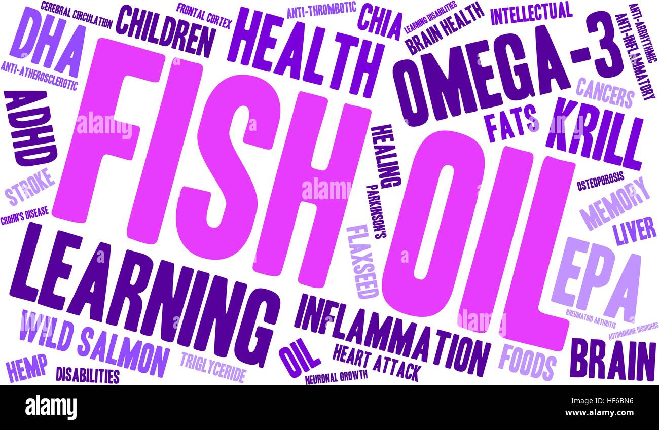 Fish Oil word cloud on a white background Stock Vector Image & Art - Alamy