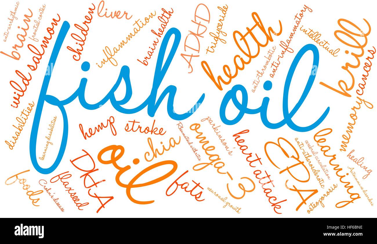 Fish Oil word cloud on a white background Stock Vector Image & Art - Alamy