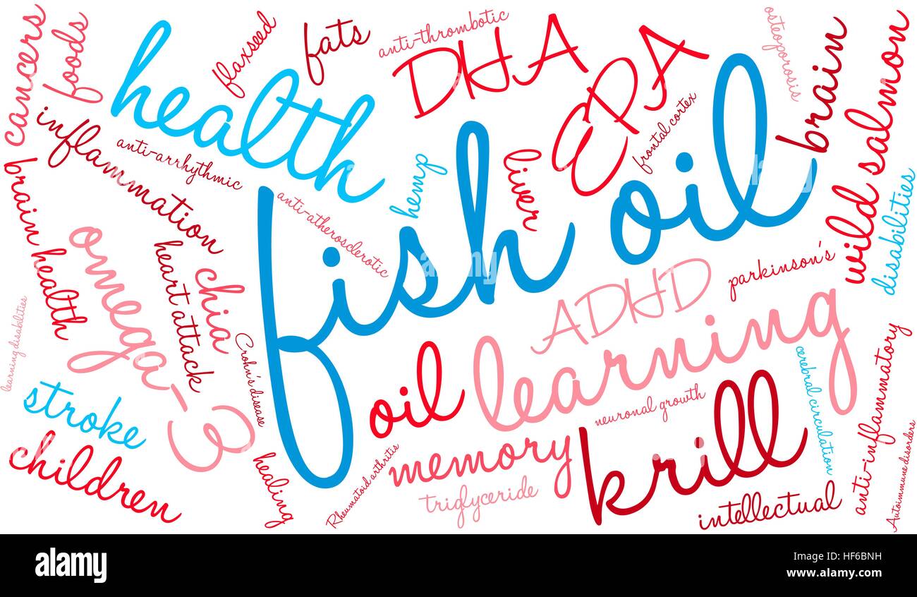 Fish Oil word cloud on a white background Stock Vector Image & Art - Alamy
