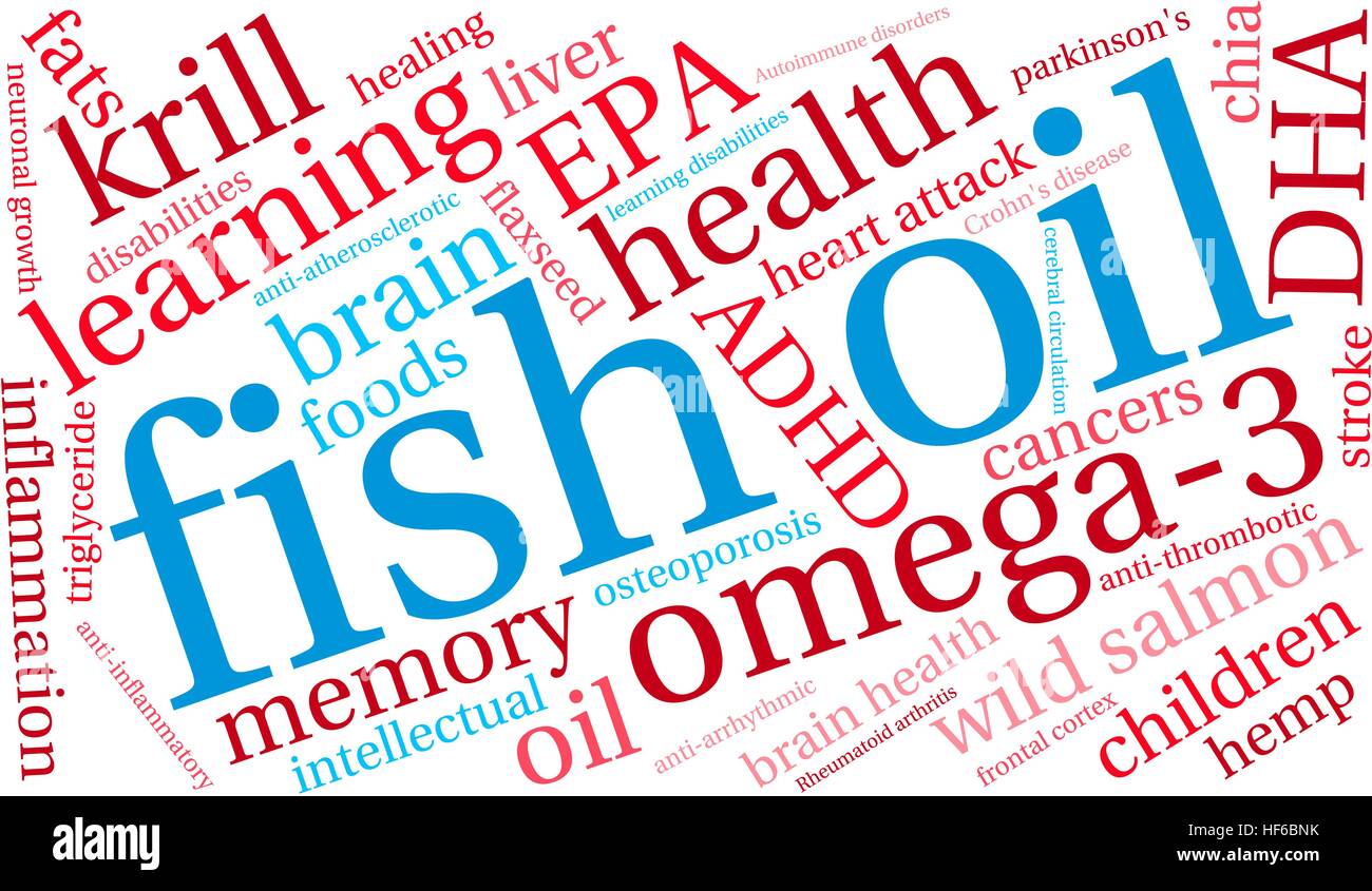 Fish Oil word cloud on a white background Stock Vector Image & Art - Alamy