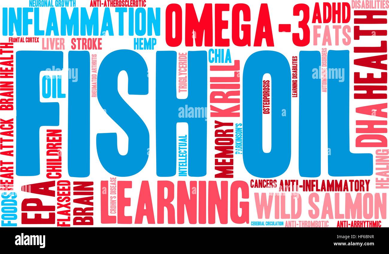 Fish Oil word cloud on a white background Stock Vector Image & Art - Alamy