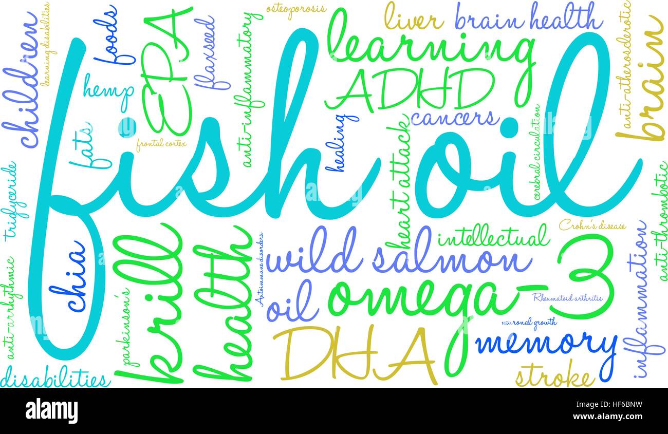 Fish Oil word cloud on a white background Stock Vector Image & Art - Alamy