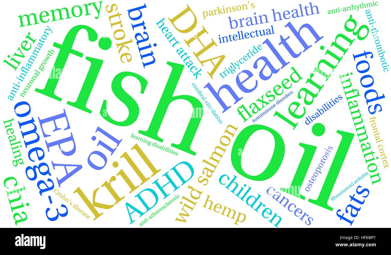 Fish Oil word cloud on a white background Stock Vector Image & Art - Alamy
