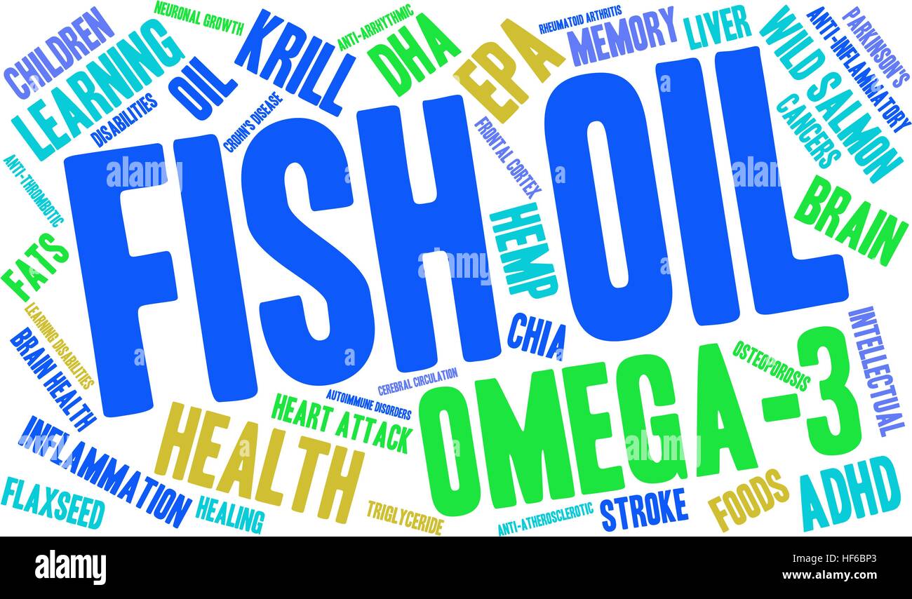 Fish Oil word cloud on a white background Stock Vector Image & Art - Alamy