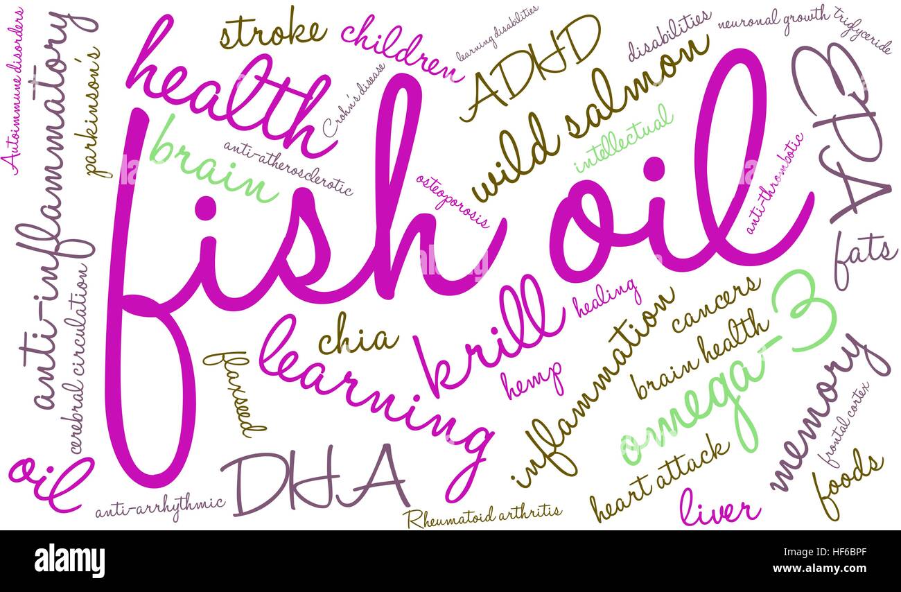 Fish Oil word cloud on a white background Stock Vector Image & Art - Alamy