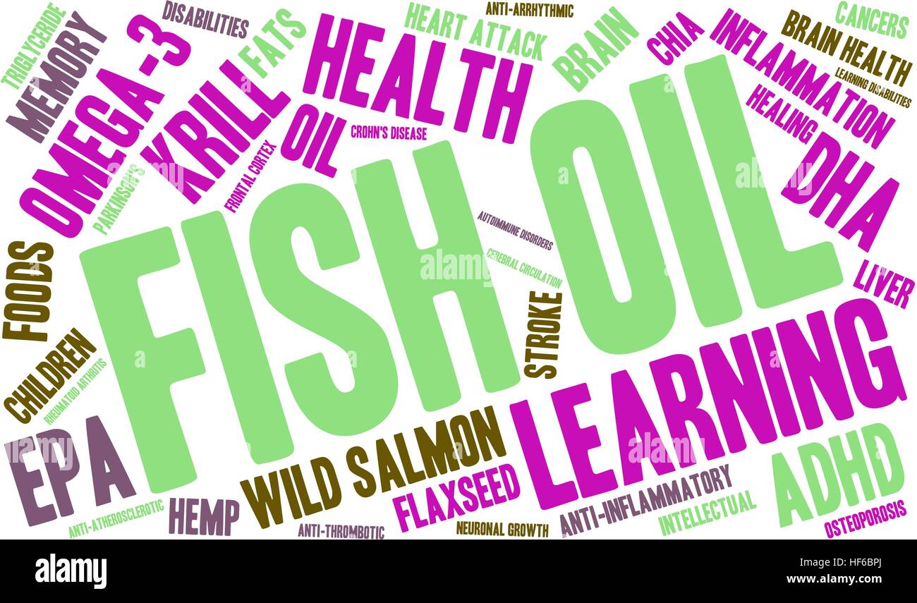 Fish Oil word cloud on a white background Stock Vector Image & Art - Alamy