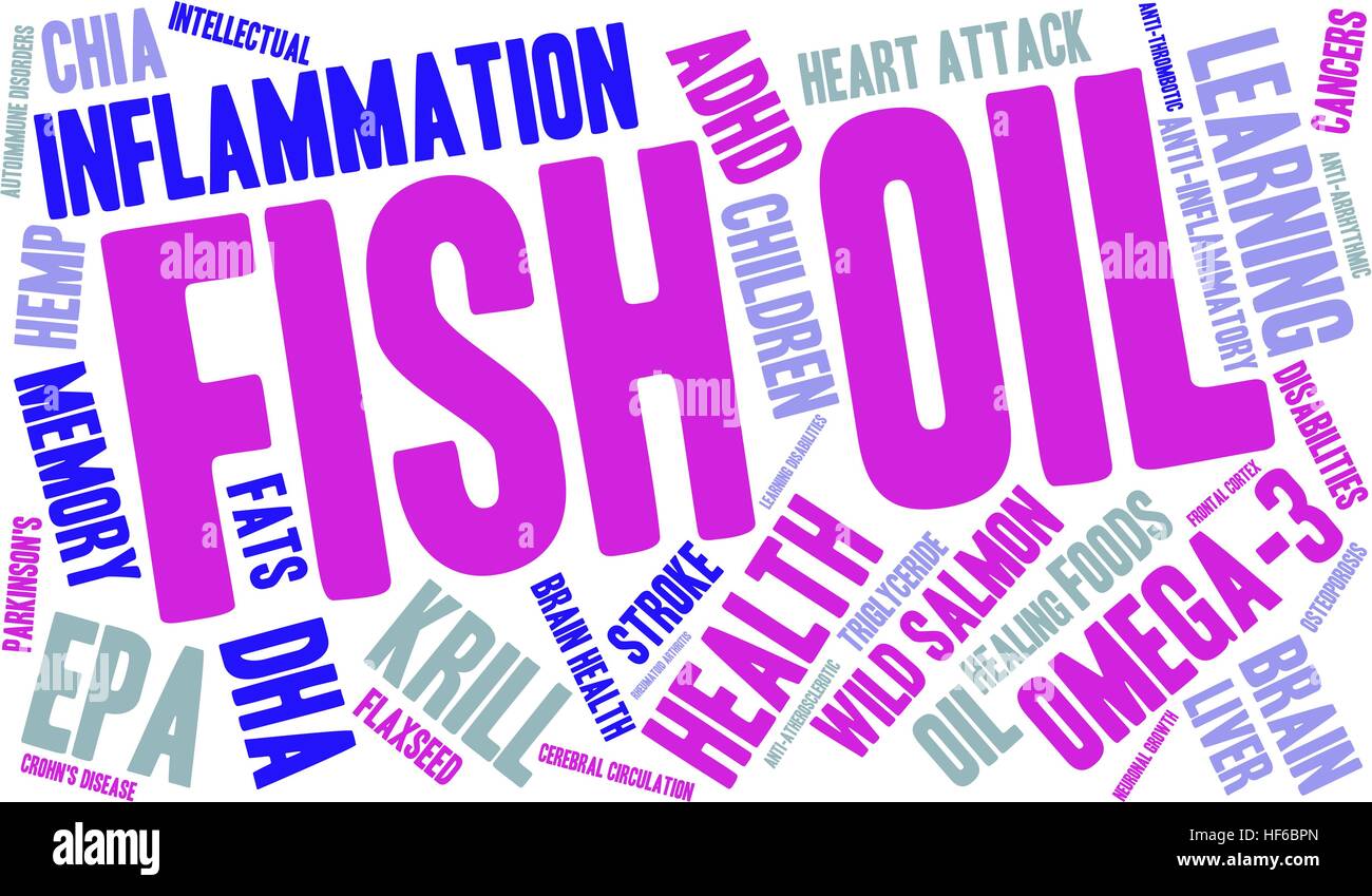 Fish Oil word cloud on a white background Stock Vector Image & Art - Alamy