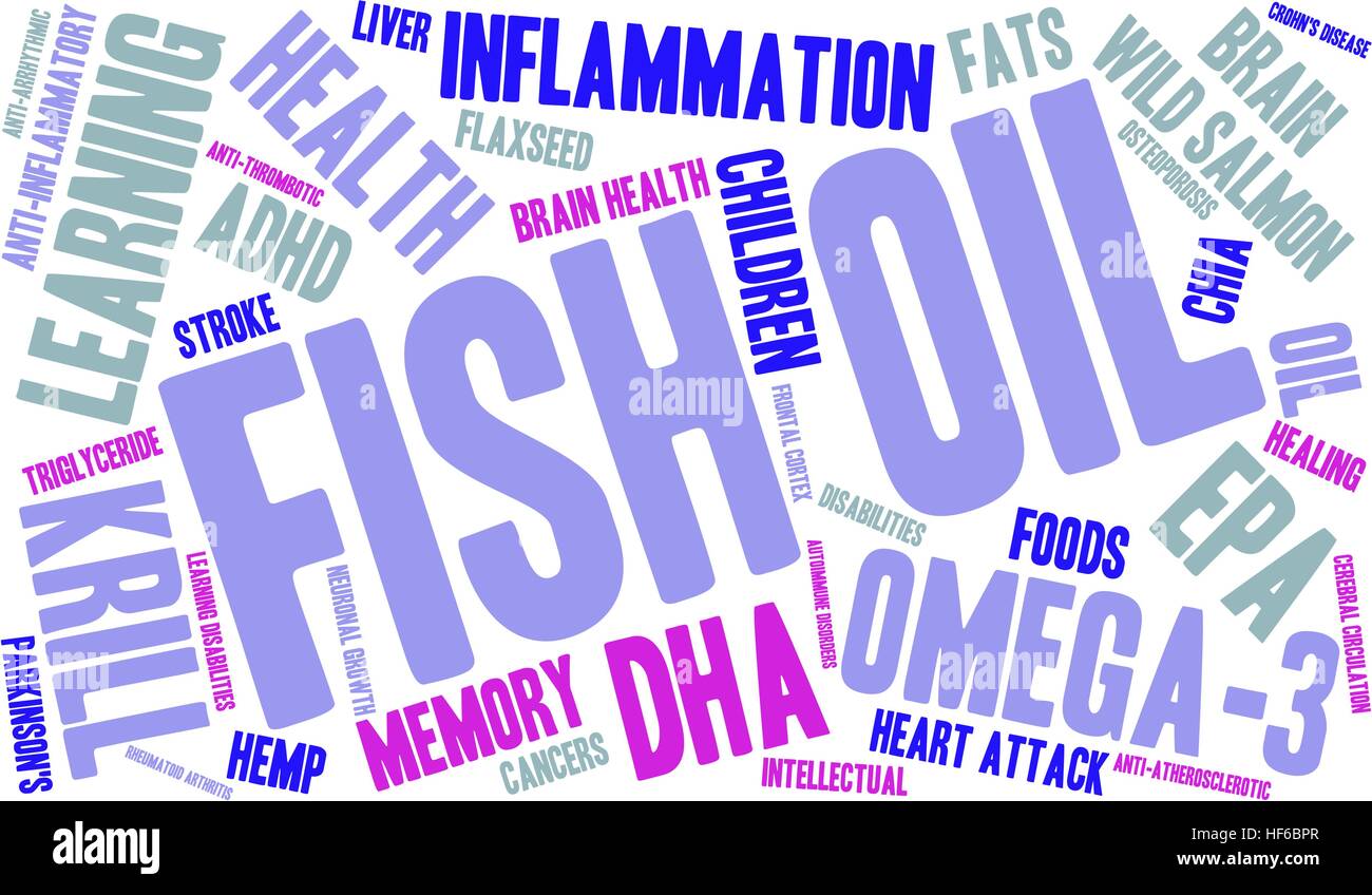 Fish Oil word cloud on a white background Stock Vector Image & Art - Alamy