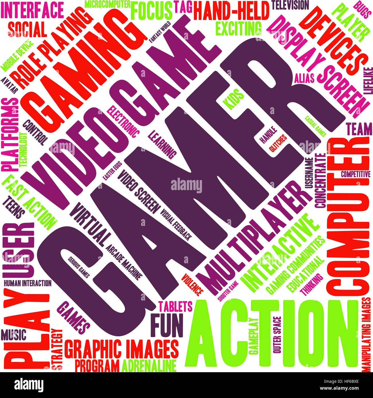 Gamer word cloud on a white background Stock Vector Image & Art - Alamy