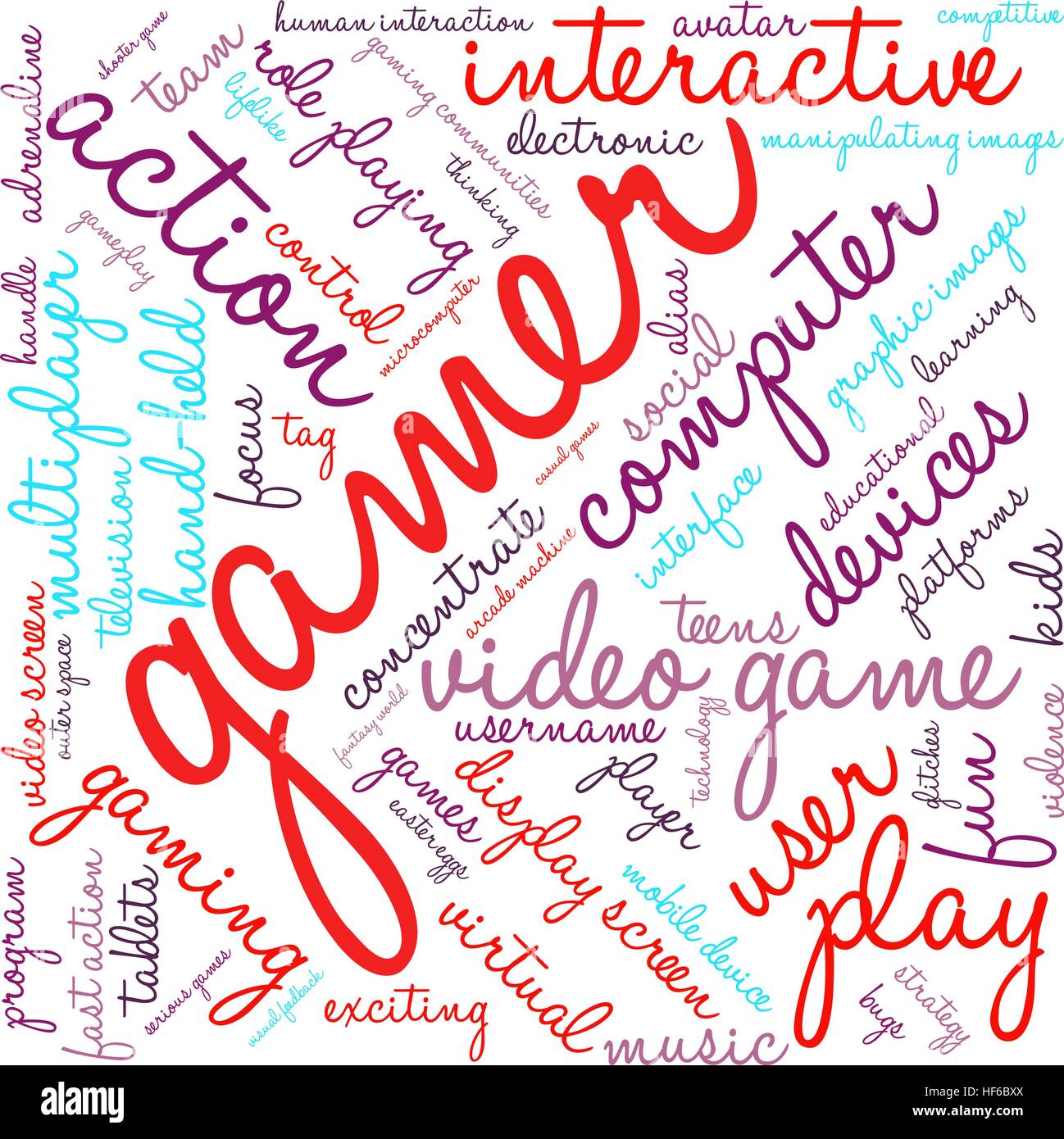 Gamer word cloud on a white background Stock Vector Image & Art - Alamy