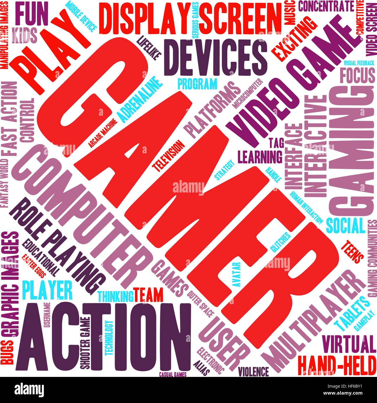 Gamer word cloud on a white background Stock Vector Image & Art - Alamy