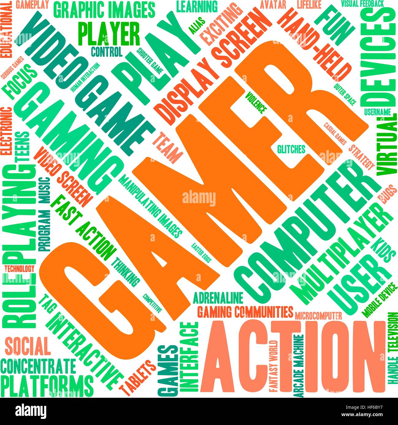 Gamer word cloud on a white background Stock Vector Image & Art - Alamy