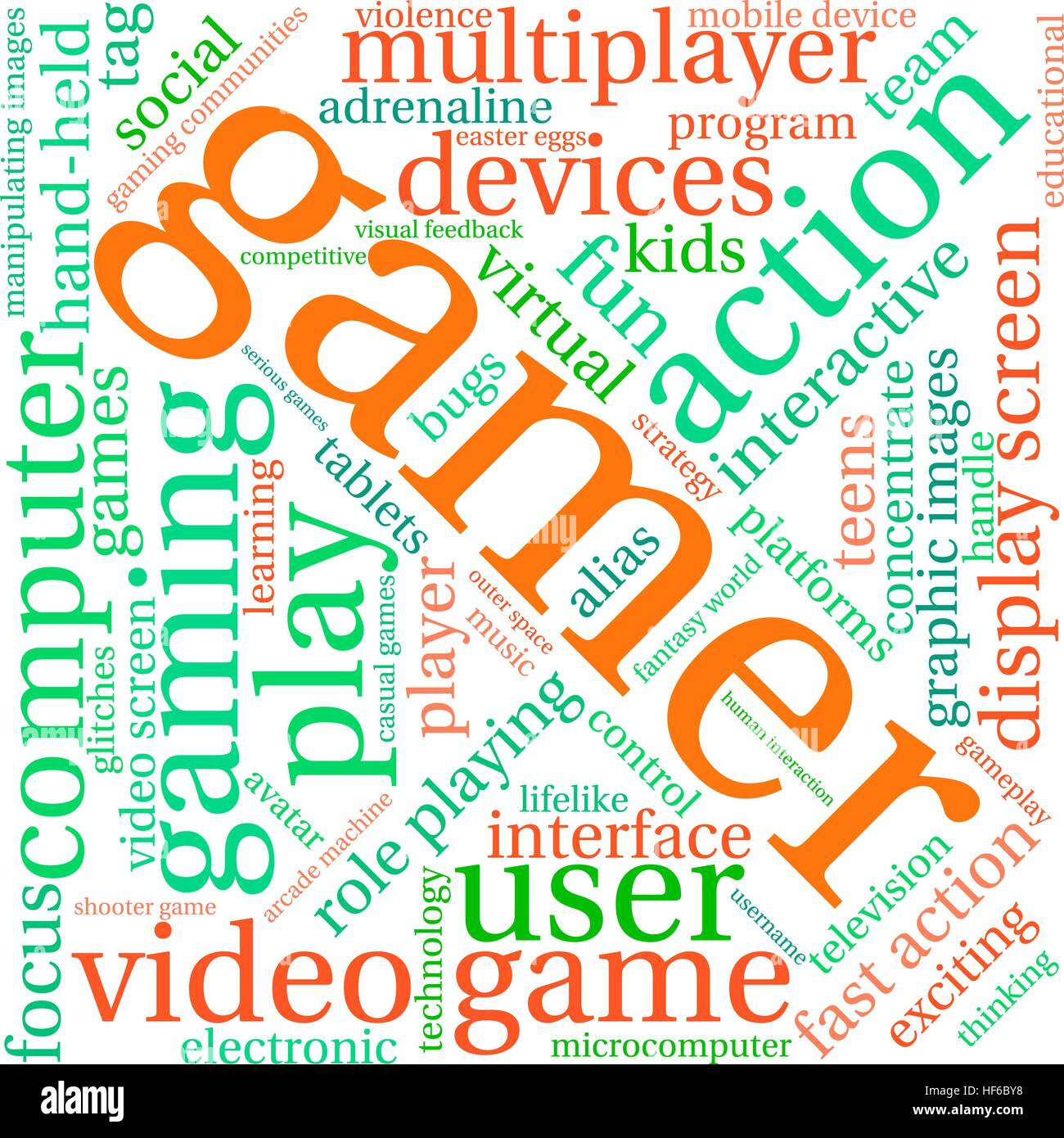 Gamer word cloud on a white background Stock Vector Image & Art - Alamy