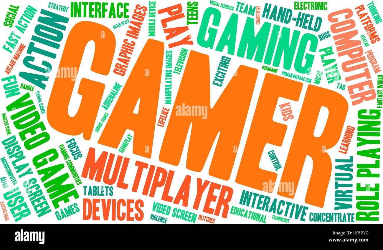 Gamer word cloud on a white background Stock Vector Image & Art - Alamy