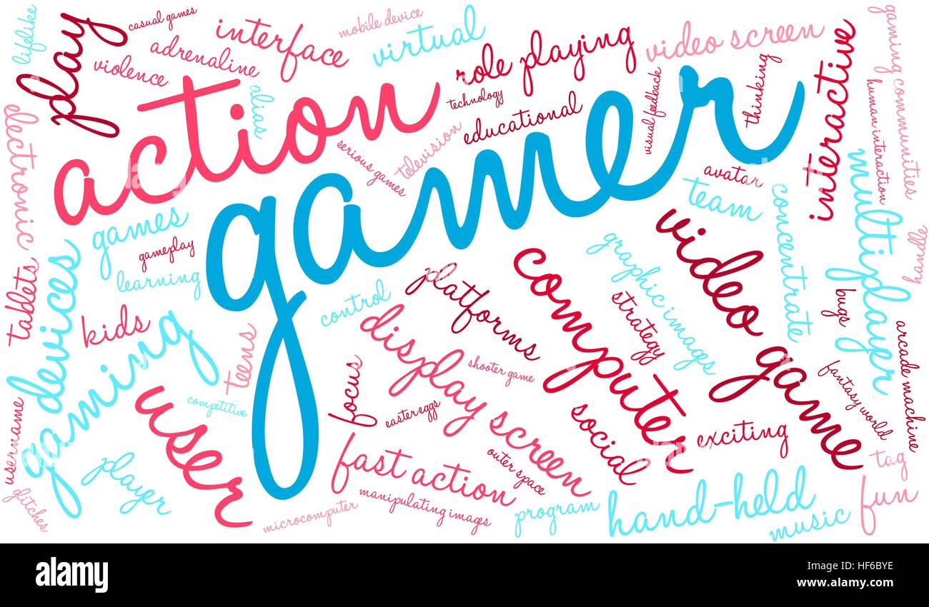 Gamer word cloud on a white background Stock Vector Image & Art - Alamy