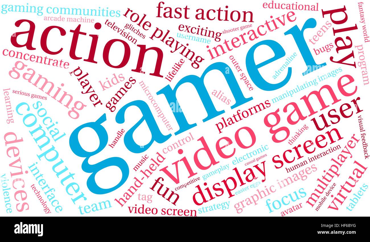 Gamer word cloud on a white background Stock Vector Image & Art - Alamy