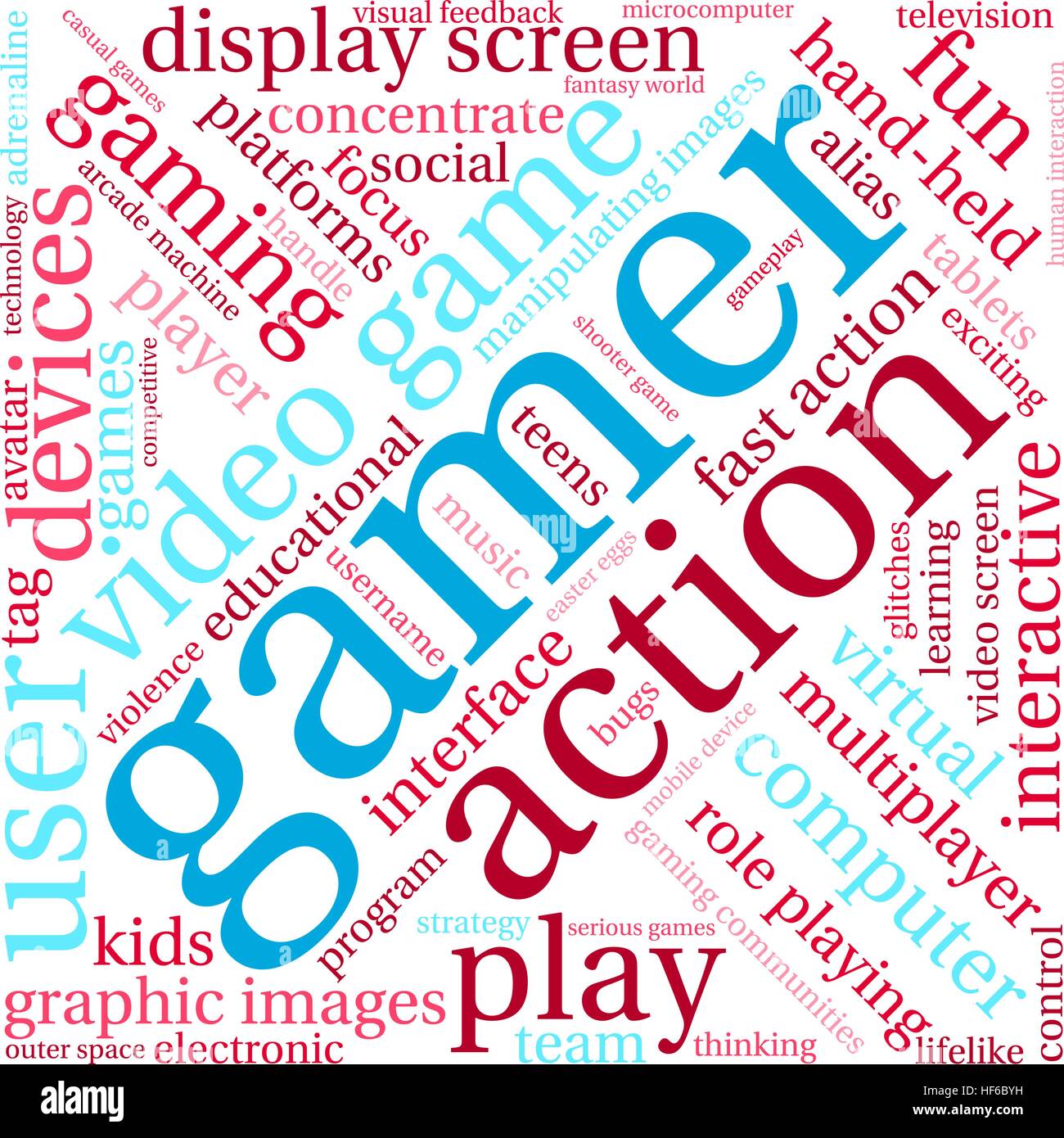 Gamer word cloud on a white background Stock Vector Image & Art - Alamy