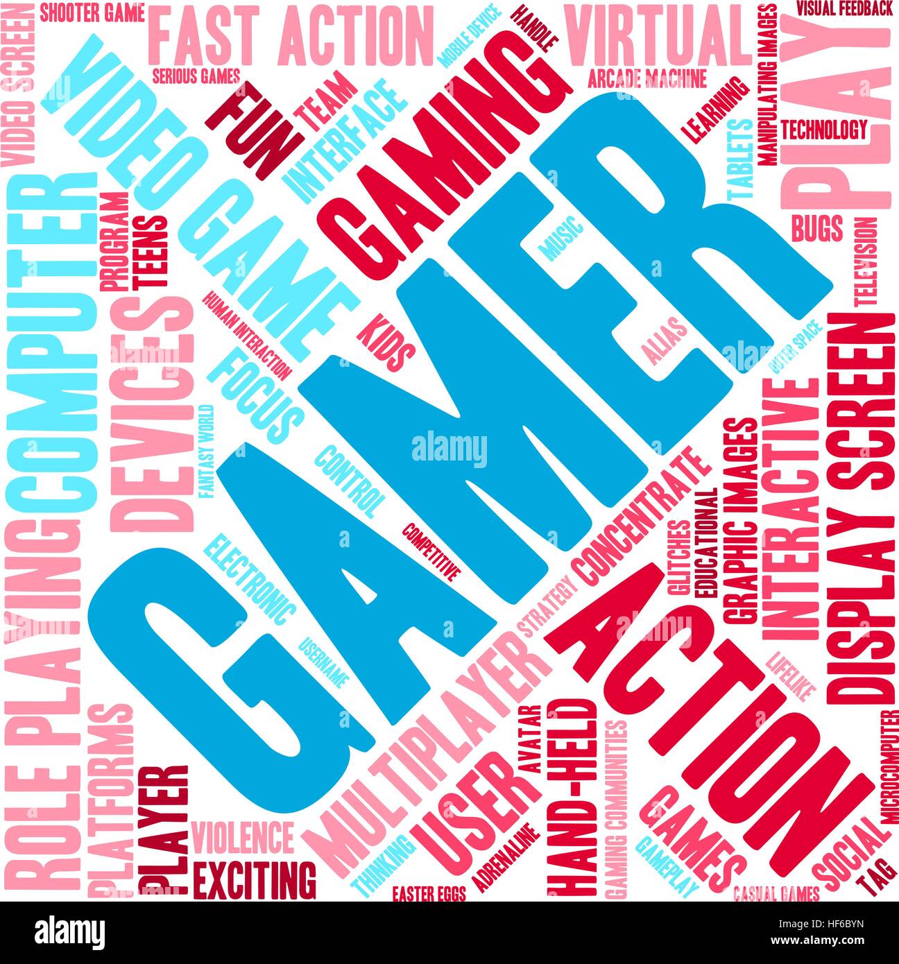 Gamer word cloud on a white background Stock Vector Image & Art - Alamy
