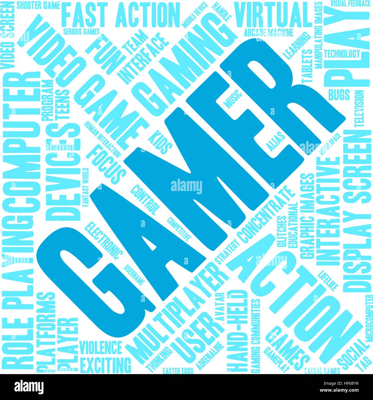 Gamer word cloud on a white background Stock Vector Image & Art - Alamy