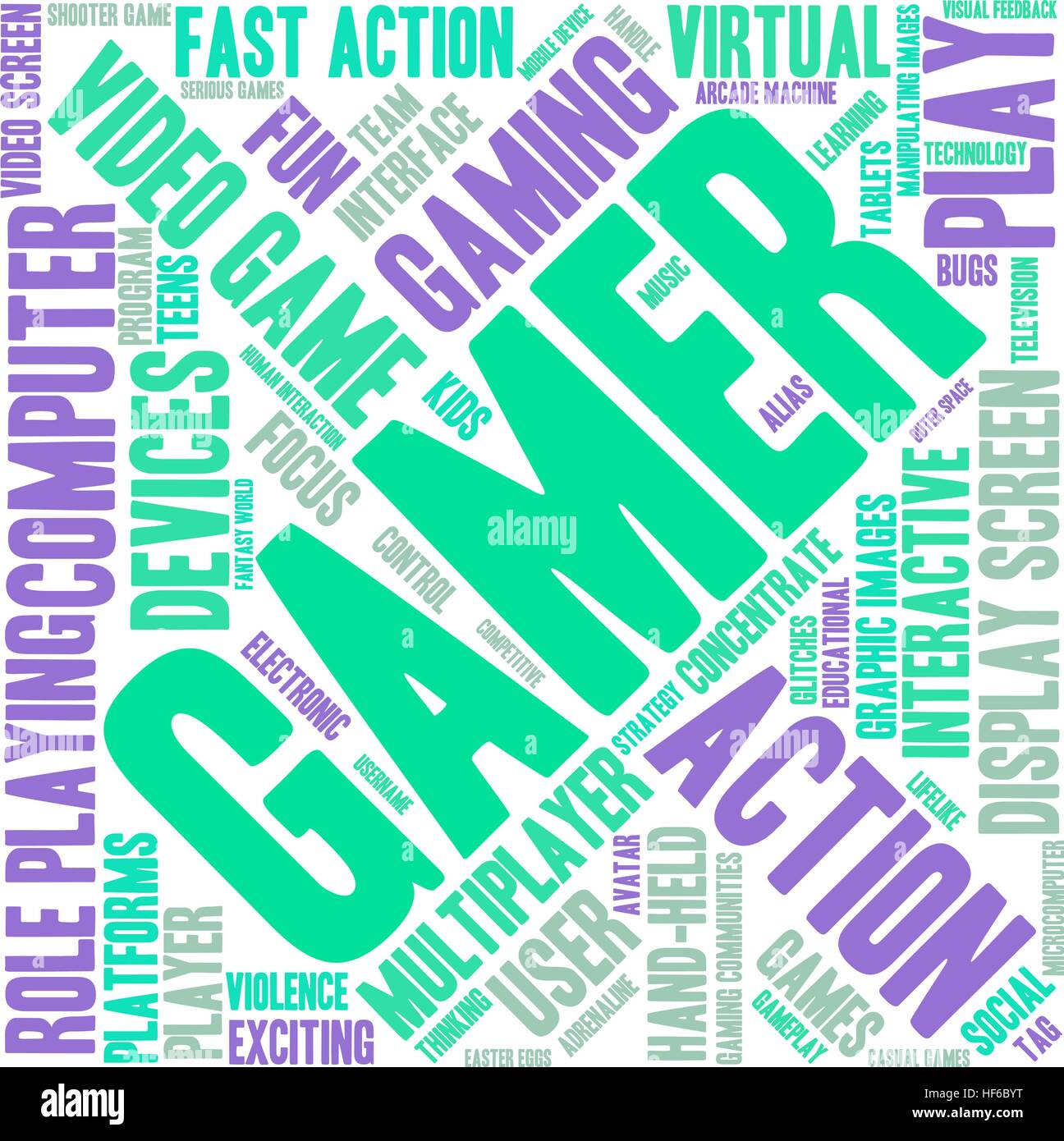 Gamer word cloud on a white background Stock Vector Image & Art - Alamy