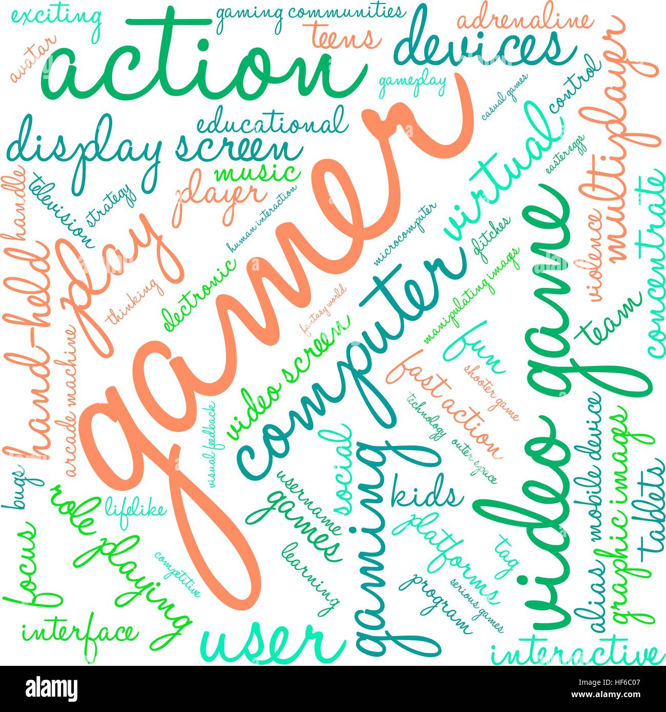 Gamer word cloud on a white background Stock Vector Image & Art - Alamy