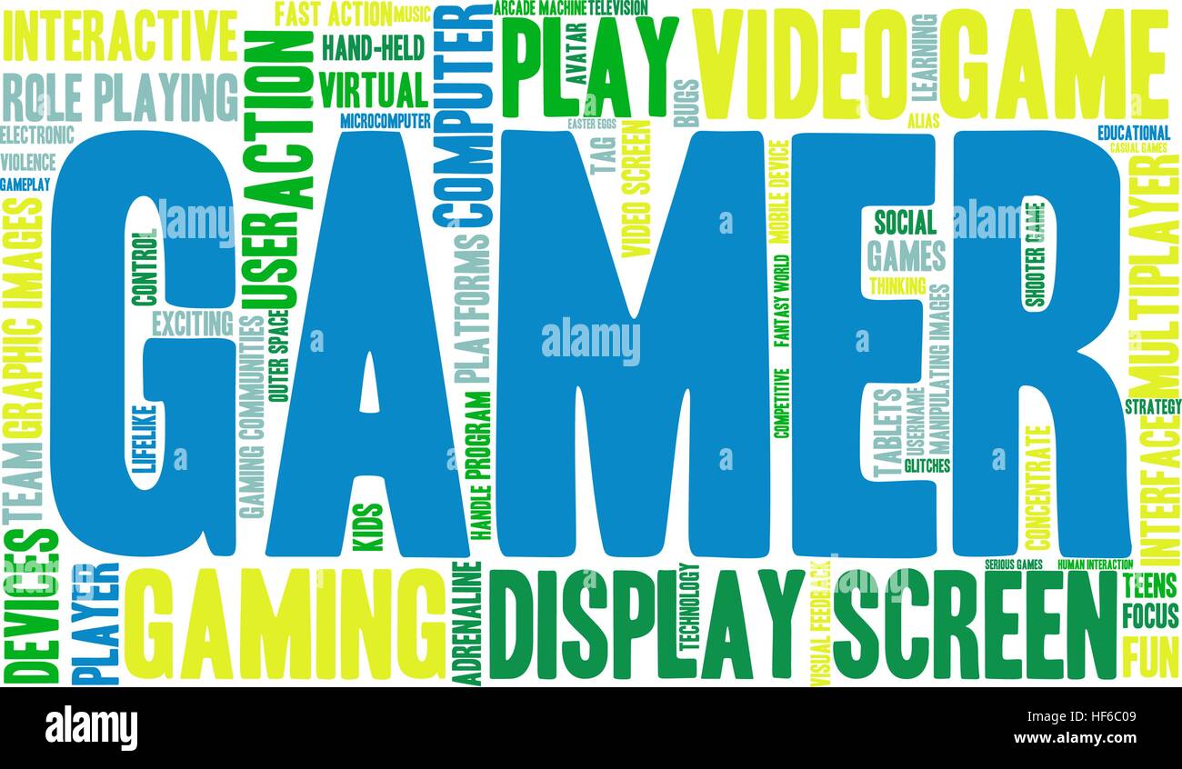 Gamer word cloud on a white background Stock Vector Image & Art - Alamy