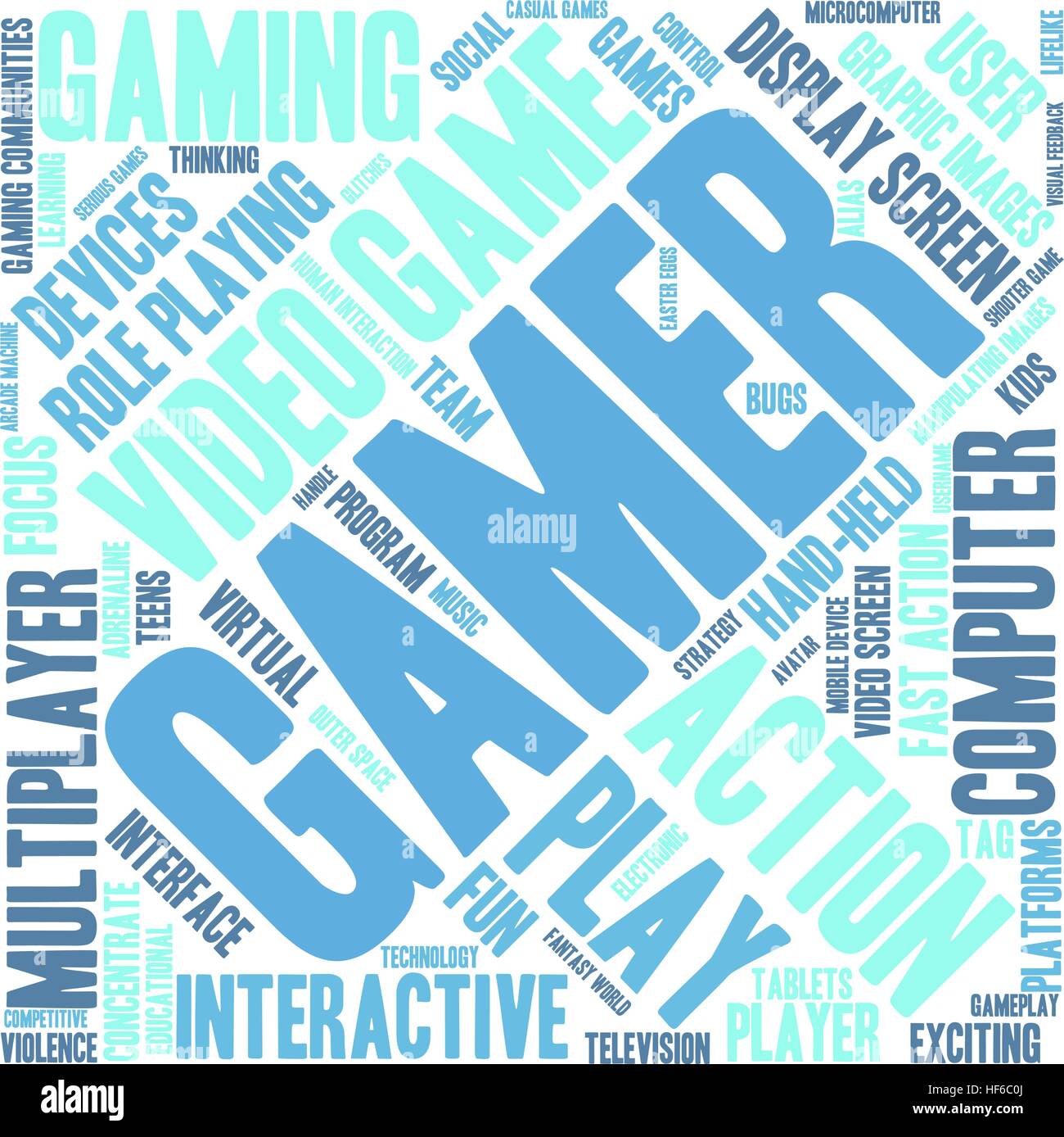 Gamer word cloud on a white background Stock Vector Image & Art - Alamy