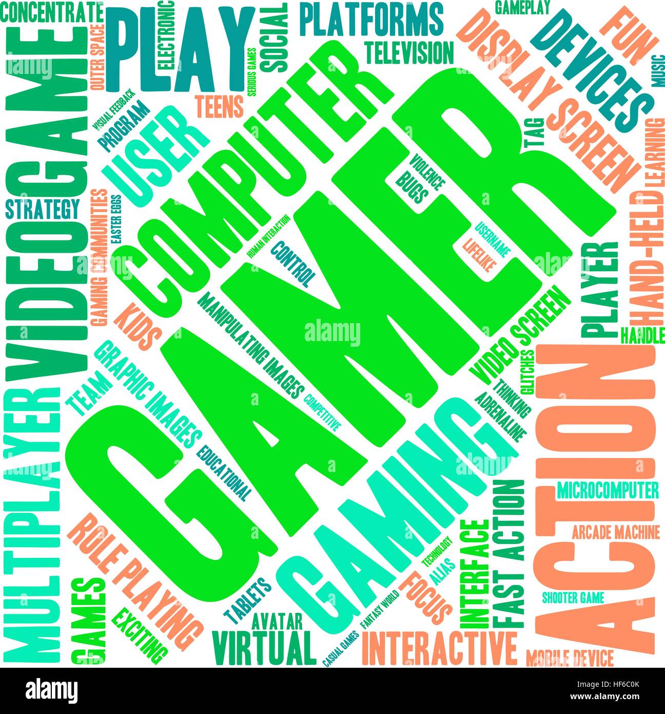 Gamer word cloud on a white background Stock Vector Image & Art - Alamy