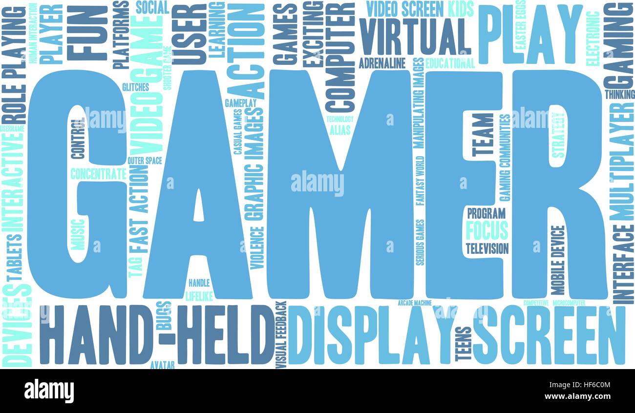 Gamer word cloud on a white background Stock Vector Image & Art - Alamy