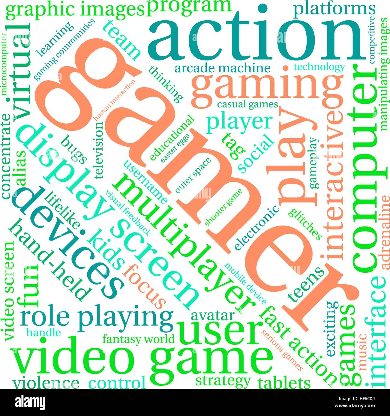 Gamer word cloud on a white background Stock Vector Image & Art - Alamy