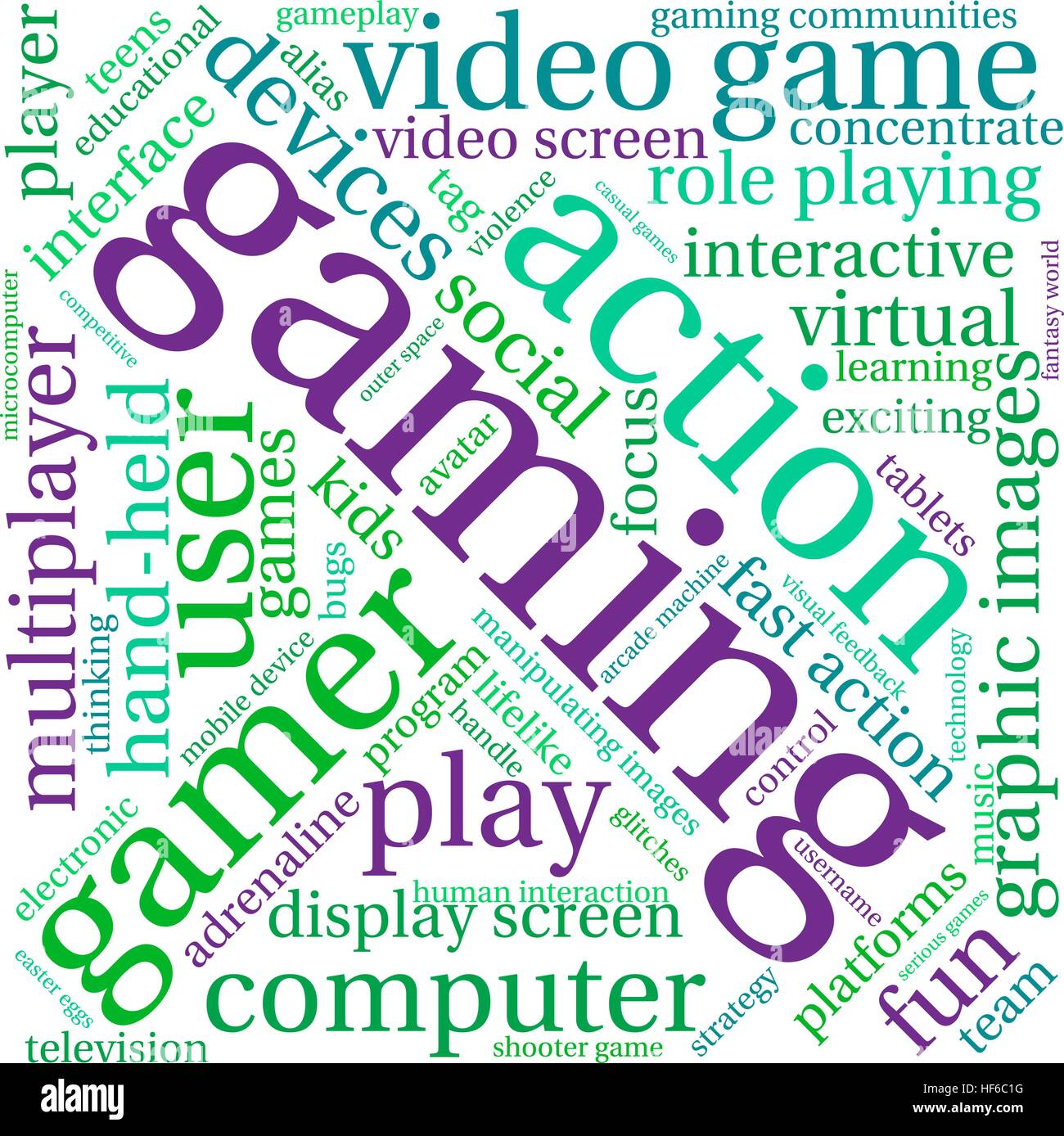 Gaming word cloud on a white background Stock Vector Image & Art - Alamy