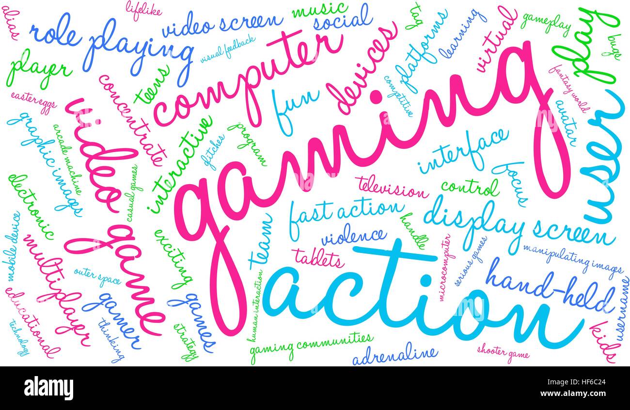 Gaming word cloud on a white background Stock Vector Image & Art - Alamy