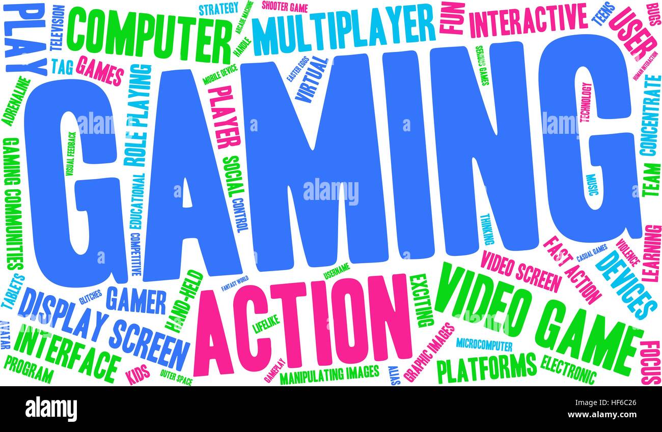 Gaming word cloud on a white background Stock Vector Image & Art - Alamy