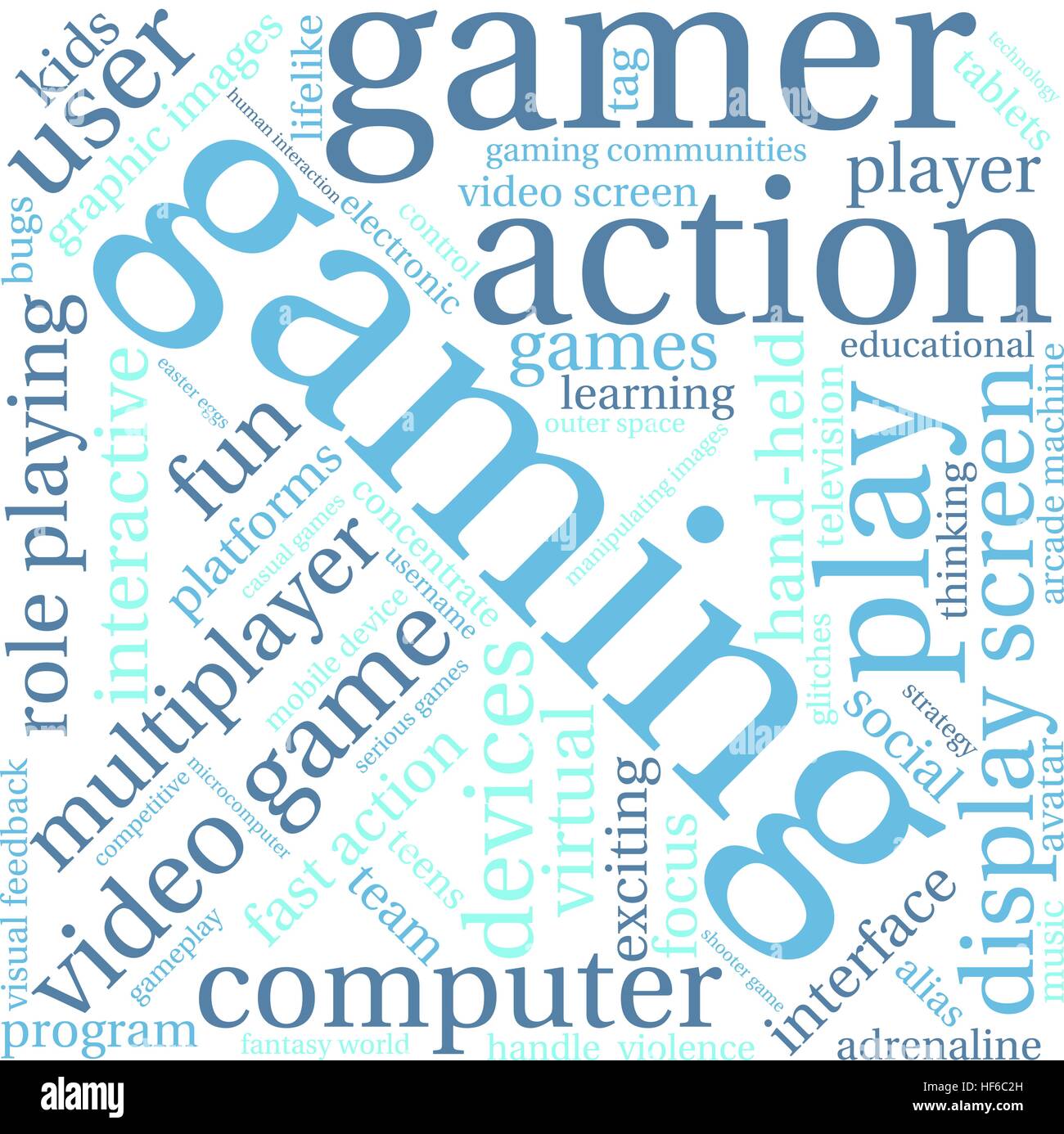 Gaming word cloud on a white background Stock Vector Image & Art - Alamy