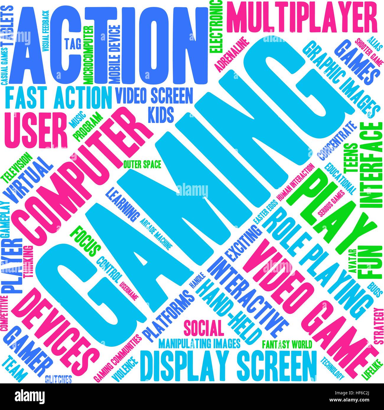 Gaming word cloud on a white background Stock Vector Image & Art - Alamy