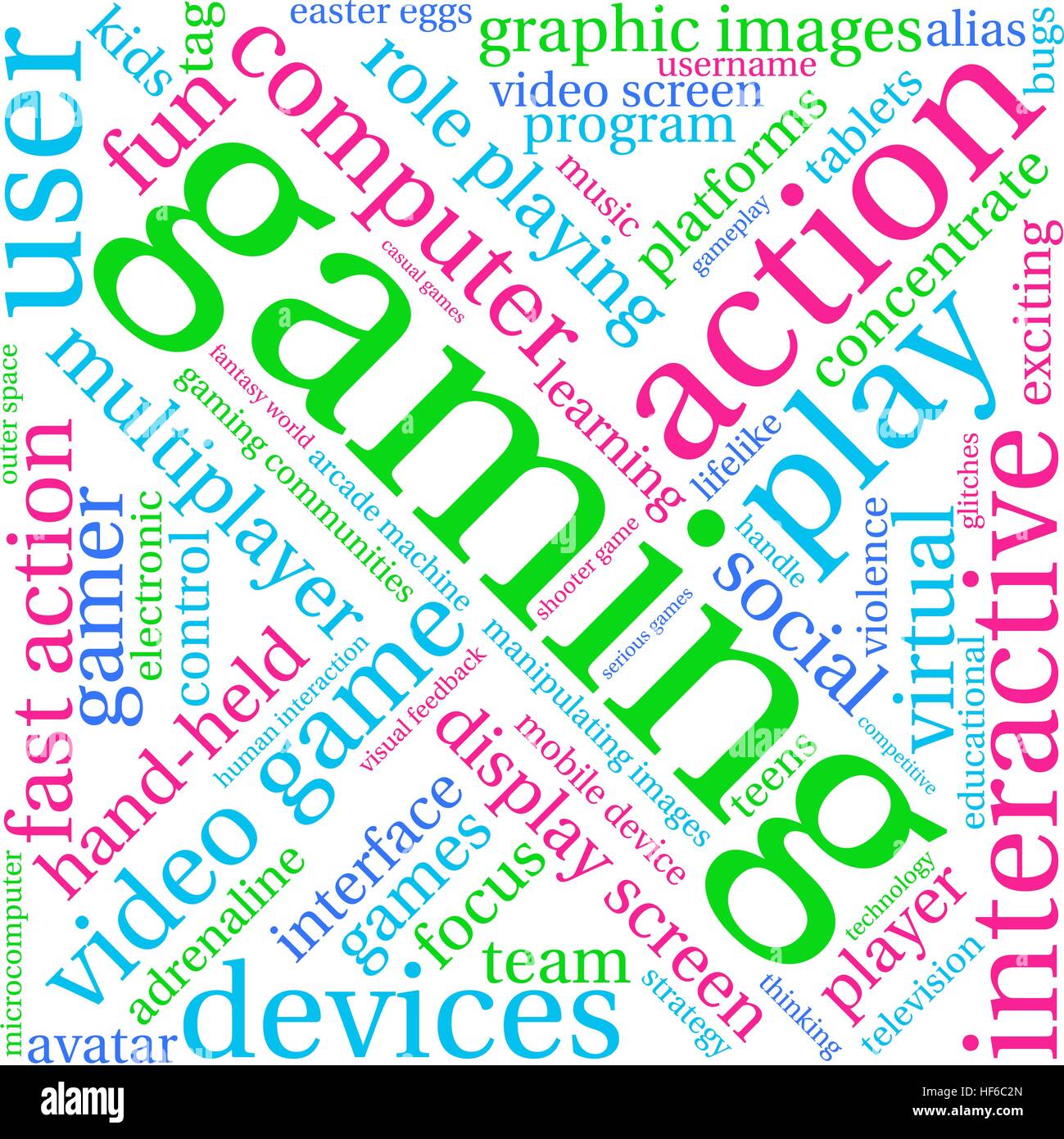 Gaming word cloud on a white background Stock Vector Image & Art - Alamy