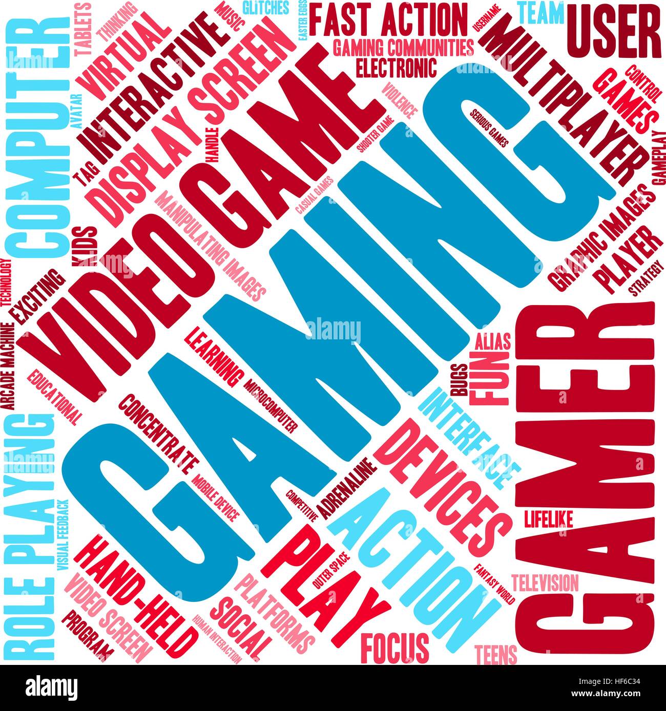 Gaming word cloud on a white background Stock Vector Image & Art - Alamy