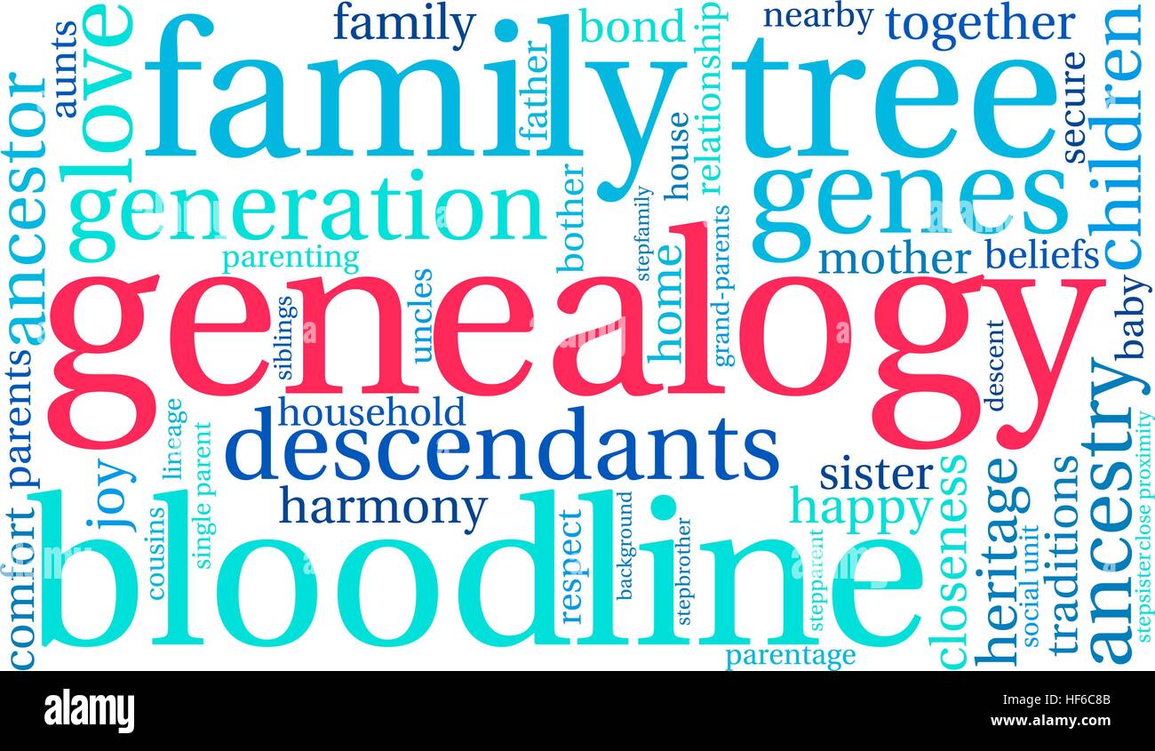 Genealogy word cloud on a white background Stock Vector Image & Art - Alamy