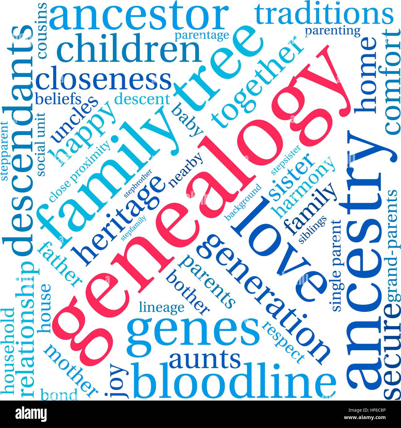 Genealogy word cloud on a white background Stock Vector Image & Art - Alamy