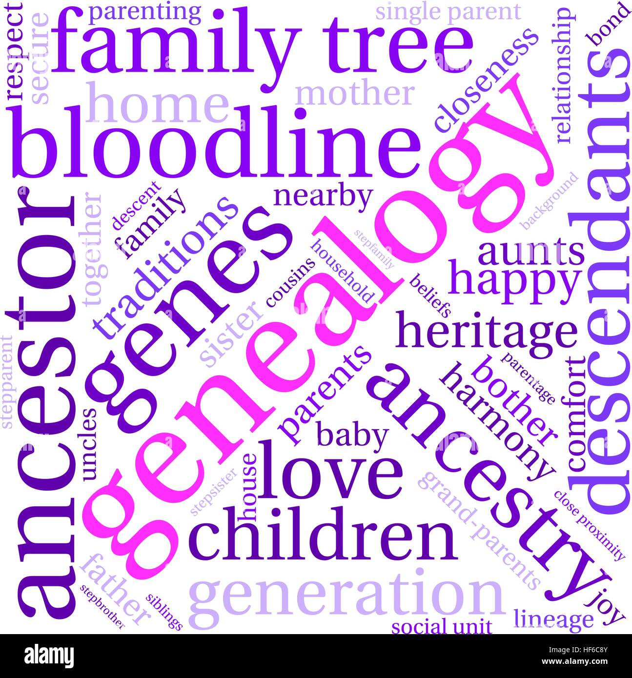 Genealogy word cloud on a white background Stock Vector Image & Art - Alamy