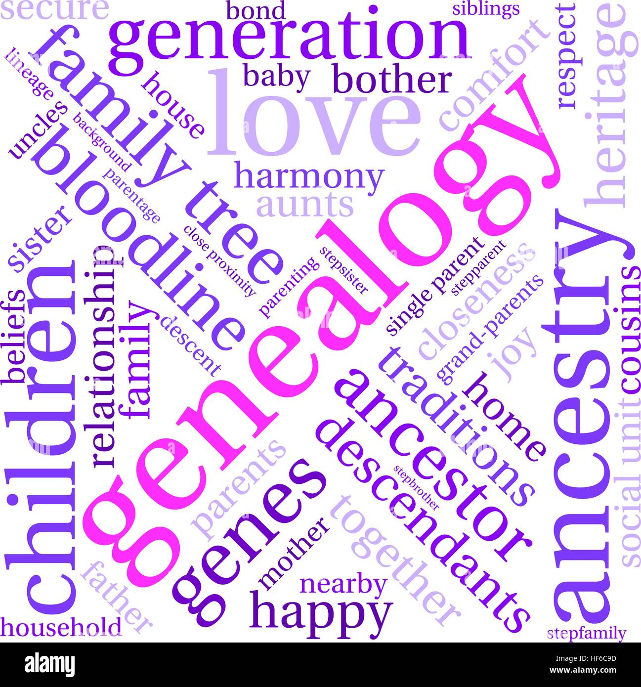 Genealogy word cloud on a white background Stock Vector Image & Art - Alamy