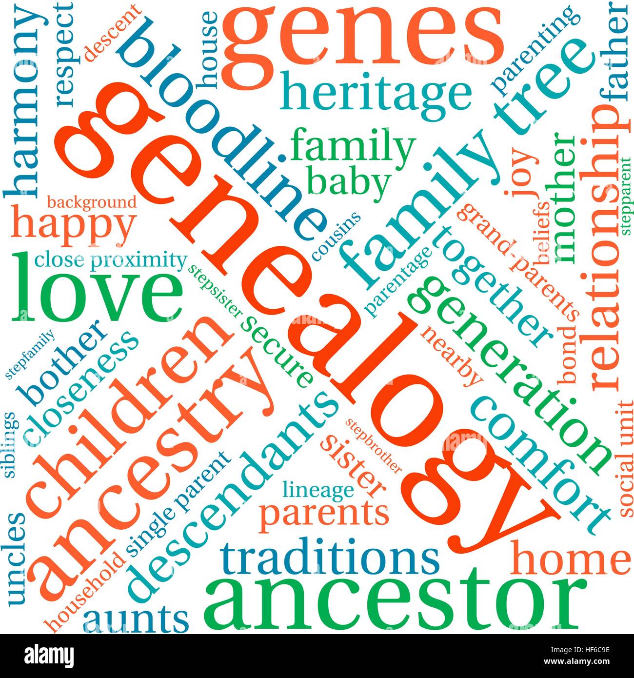 Genealogy word cloud on a white background Stock Vector Image & Art - Alamy